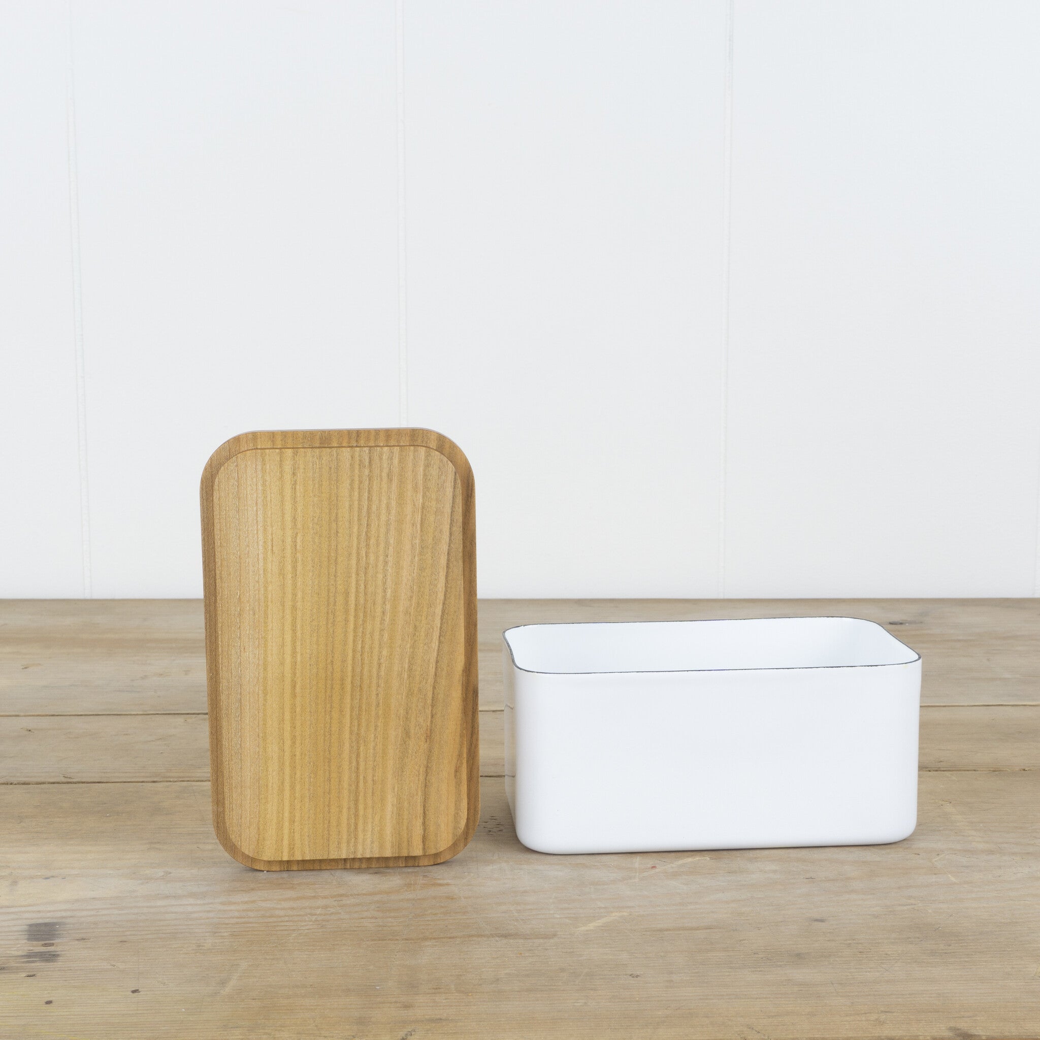 Large Butter Case with Wood Lid – Three Bales Home Supply